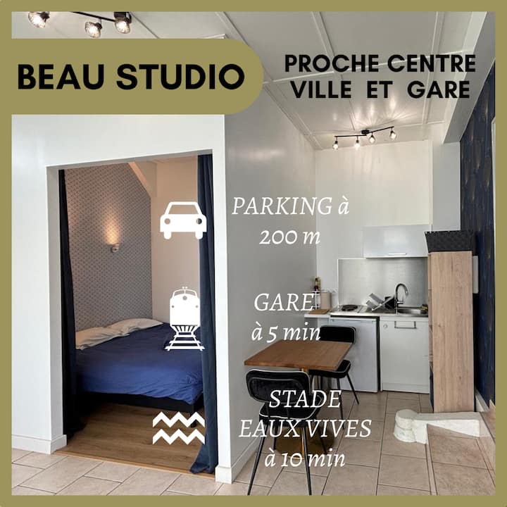 Lumineux Studio, 2 Lits à 5 Min Gare Et Centre - Pau
