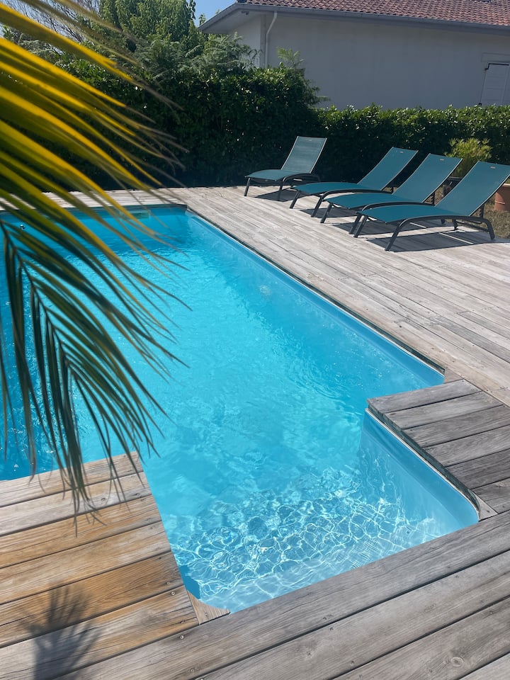 Méga Jolie Maison Landaise Avec Piscine & Patio - Labenne
