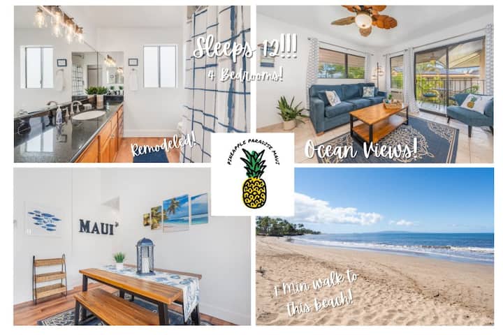 Sleeps 12! Ocean Views! 4 Bd/4ba! 2 Reno Condos! - Maui, HI