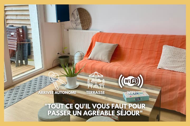 L'hippocampe : Terrasse, 5'min à Pieds De La Mer ! - Plage de Wimereux