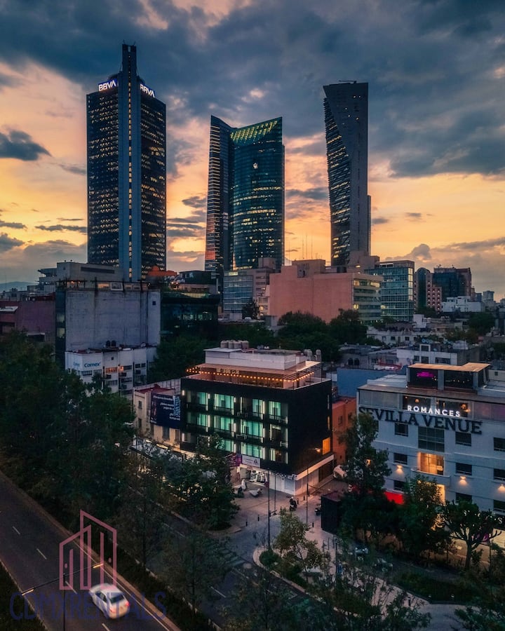 L103 New Studio Apt Ac Rooftop Panoramic Views - Mexico