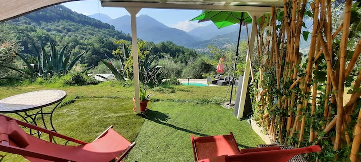 Studio En Rez De Jardin, Magnifique Vue, Calme. - Sospel