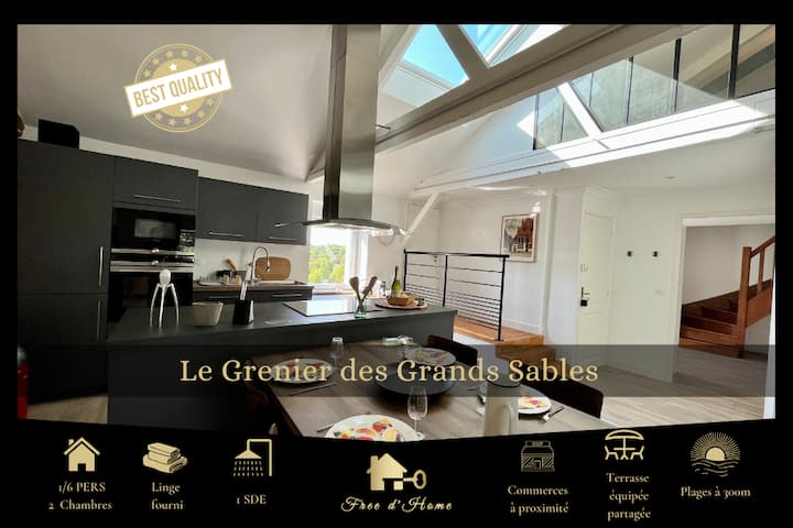 Le Grenier Des Grands Sables, Moderne, Terrasse. - Guidel