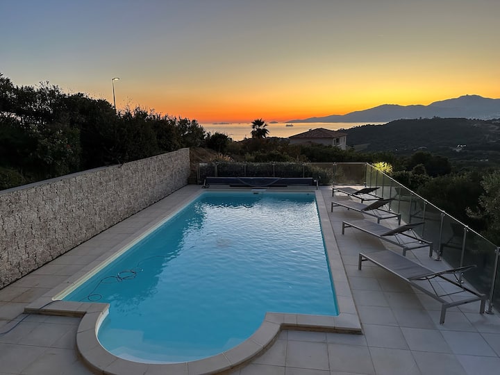 Villa En Corse (Porticcio) Vue Mer Et Piscine 10p. - Bastelicaccia