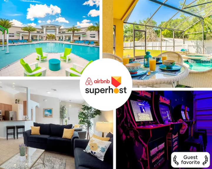 Disney Home! Heated Pool/spa•arcade•gated Comm•4br - Kissimmee, FL