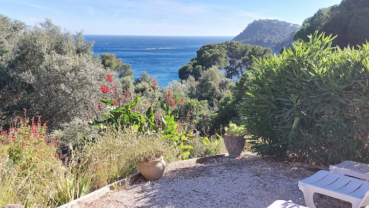 Rez De Villa Vue Mer Au Calme Chez Habitant - Île de Porquerolles