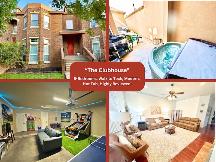 Walk To Tech -Sleeps 16+, Game Room + Hot Tub - Lubbock, TX