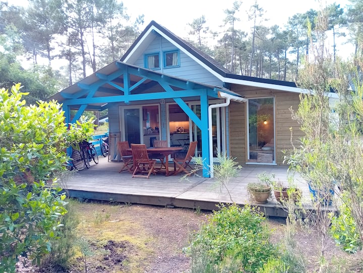 Chalet 6l Domaine Naturiste/ Familial - Mer/forêt - Plage Le Porge Océan