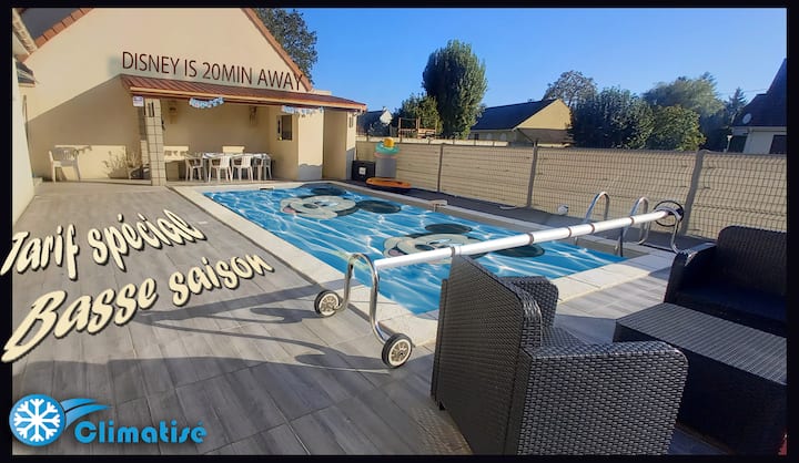 20' De Disney, Petite Dépendance Privée Et Piscine - Seine-et-Marne