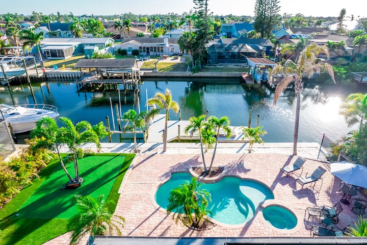 Gk Oasis 2 King Br Dock Kayaks Canal Pool Spa ;Pet - Apollo Beach, FL