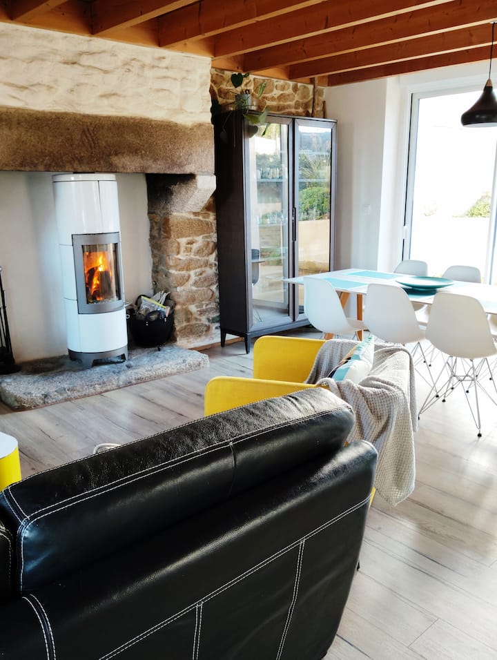 Maison Chaleureuse  Bord De Mer,classée 3*
4/6pers - Plouguerneau