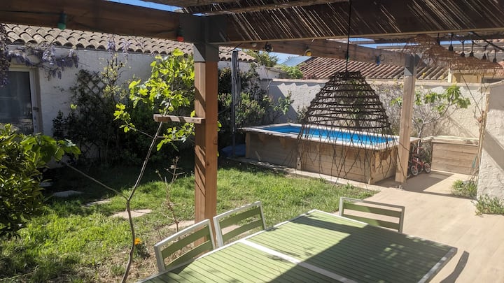 Cottage Avec Piscine, Plage Et Centre à 10 Min - Plage de Palavas-les-Flots