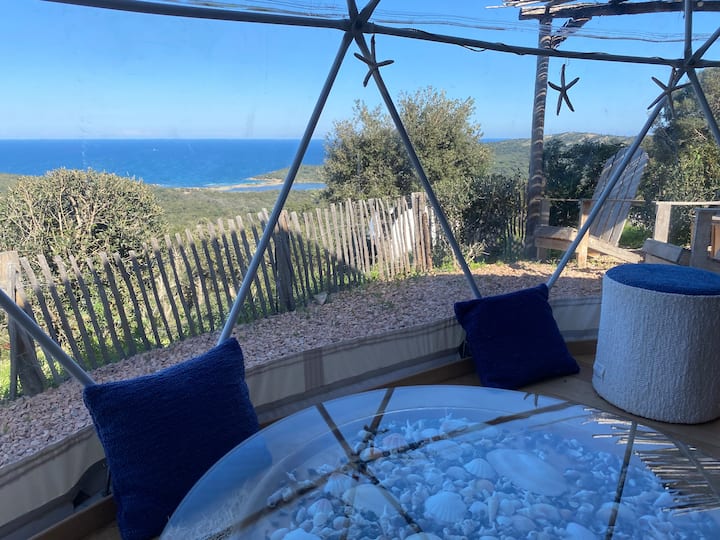 Dôme Mare, éCo-logement Insolite, Vue Mer - Santa Giulia