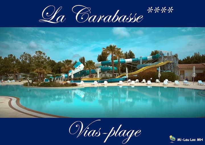 🌞 Camping 4* Familial-mobil-home Climatisé 2 Sdb - Vias