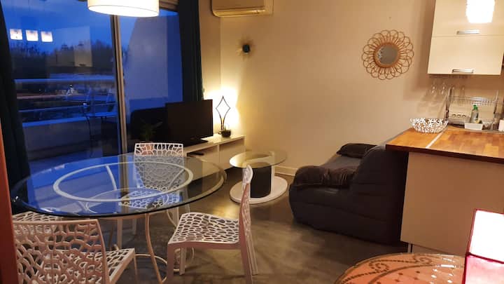 Joli T2 Terrasse Parking Privé Climatisation - Mauguio
