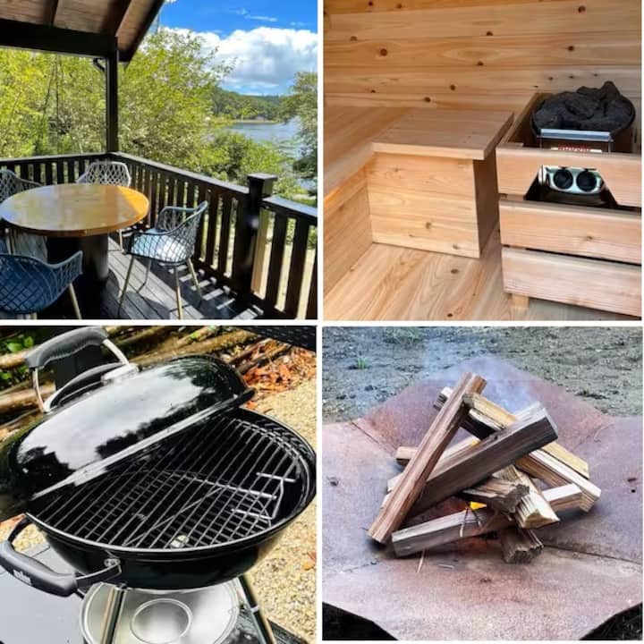 都心部から車で約1時間！自然に囲まれた湖畔でサウナ、外気浴、bbq、焚火が楽しめるログ風キャビン！ - 市原市