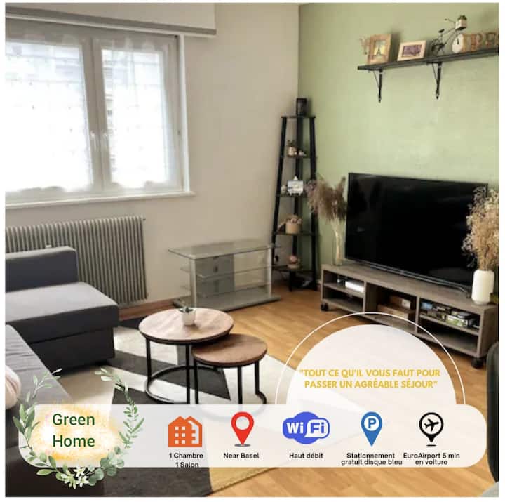 *Green'home* Bel Appartement*near Basel*gare*tram - Ibis Aéroport Bâle Mulhouse