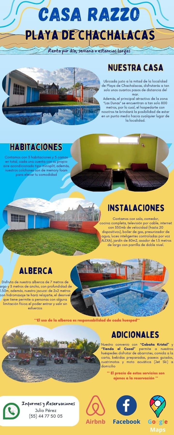 Casa Razzo (Mejoro Precio Por Mensajes) - Playa Chachalacas