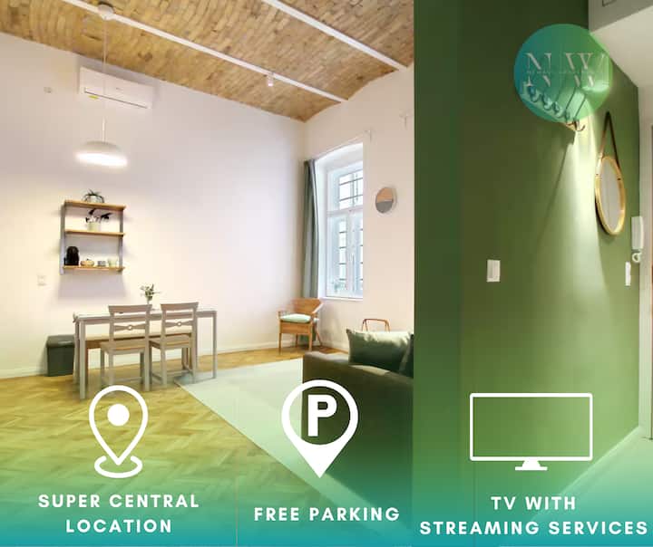 Modern Green Apt W Free Parking, Projector+netflix - Budapest