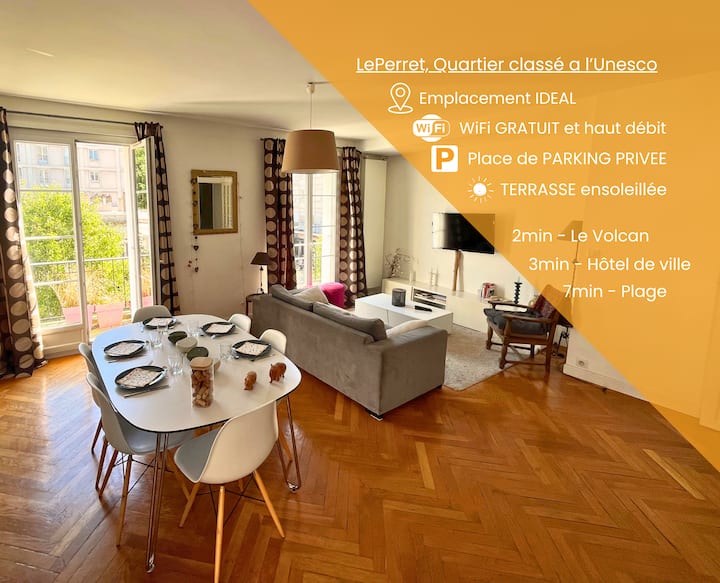 95m2 Hypercentre, Grande Terrasse, Parking Privé - Le Havre