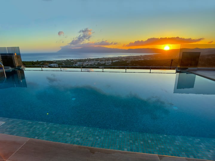 Heated Pool, Sea View, Paleokastro Luxury Villa - Greece