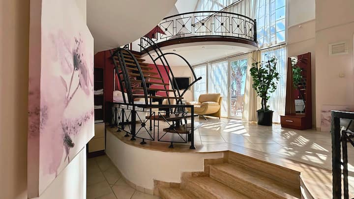 Yeni! Havuz Manzaralı 1+1 Dubleks Daire–plaja 400m - Altınkum