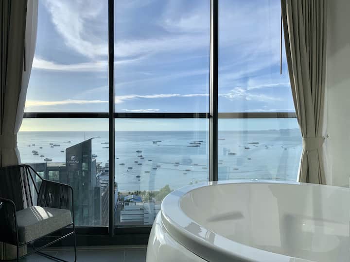 Edge Pattaya High Fl 2bedroom Front Seaview Luxury - 芭達雅