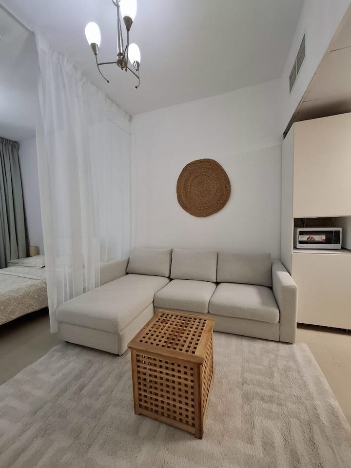 Modern Studio - Skyline Views, Balcony & Workspace - アジュマーン