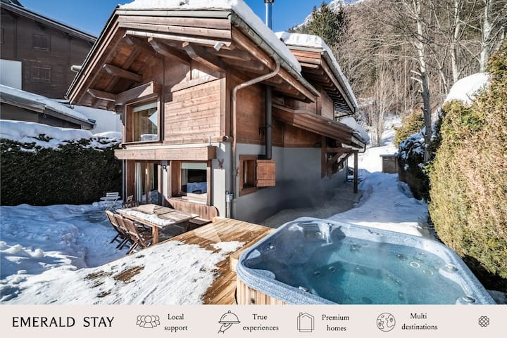 Olea - Chalet Avec Jacuzzi, Sauna Et Jardin - Vallorcine