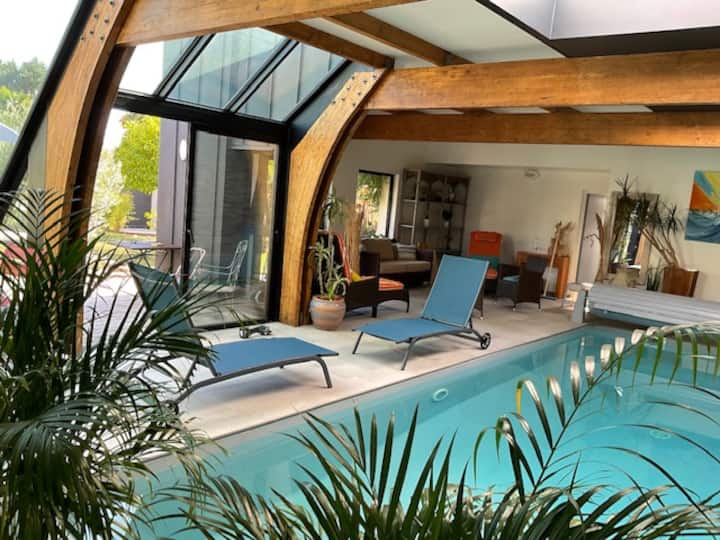 Villa à 50m De La Plage, Piscine Intérieure Privée - Fouesnant