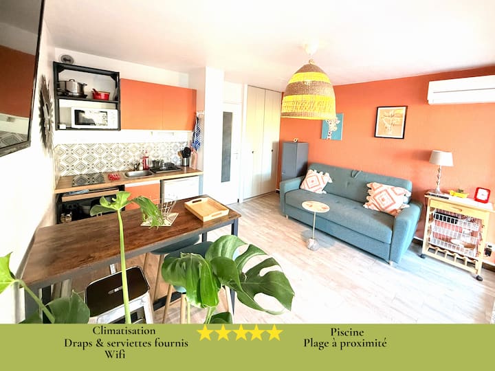 Studio 4 Pers Couchant. Balcon, Mer 5 Min Lgm - La Grande-Motte