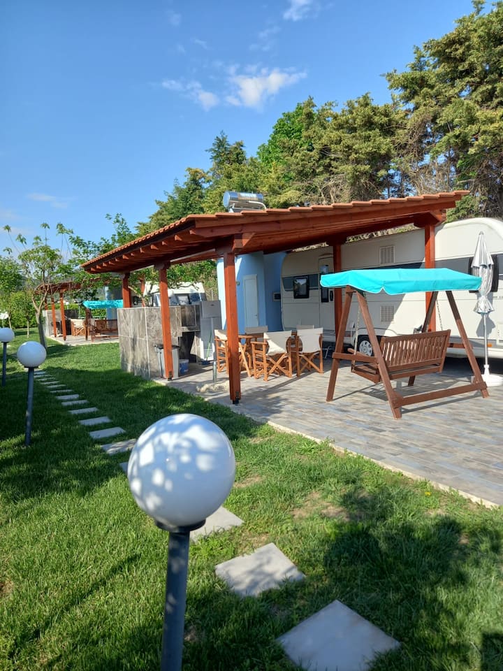 Delightful Rv Camper In A Peaceful Area Near Sea. - Chalkidiki