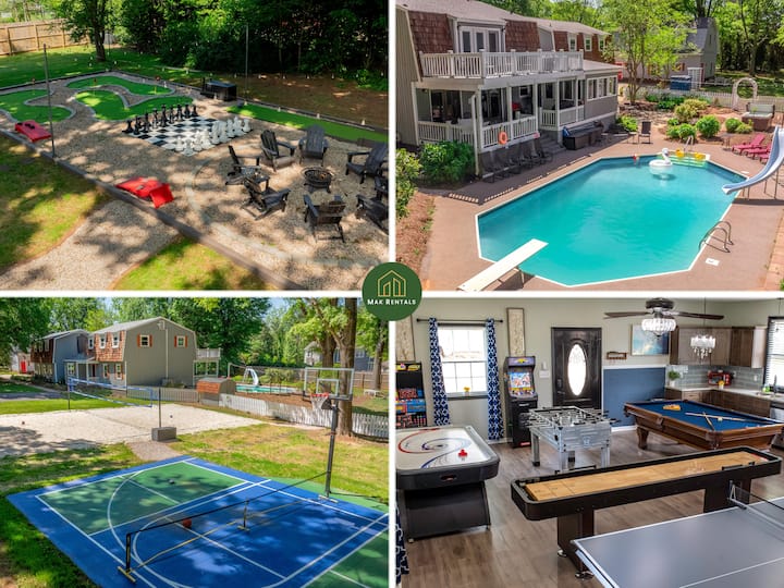 Sleeps 30! -Pool -Pickleball -Game Room -Lk Norman - Mooresville, NC