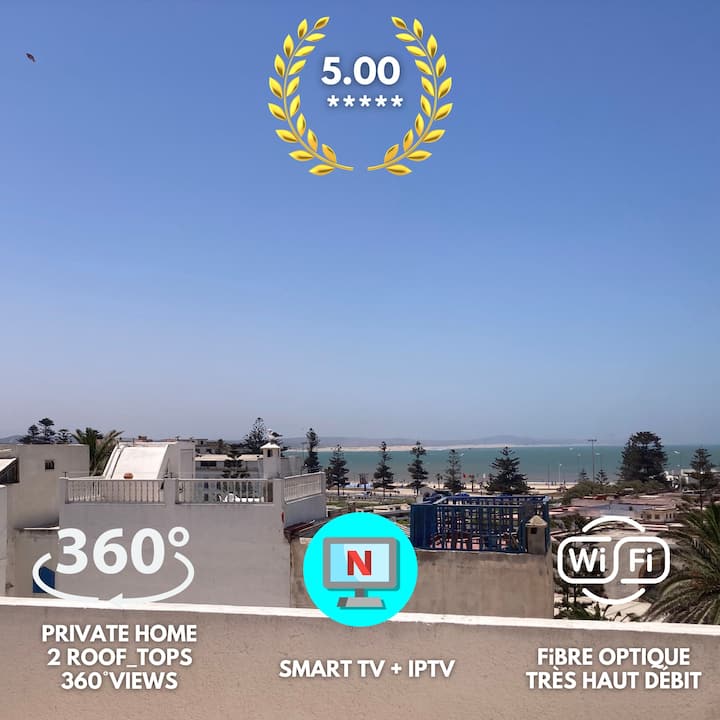 Beau Riad En Médina Avec Terrasse Privée Sur Mer - Essaouira