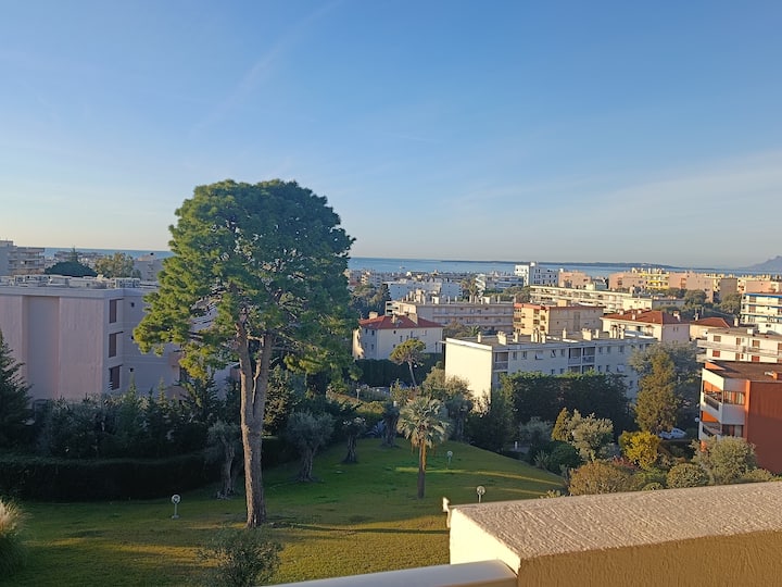 Paisible Studio Vue Mer Avec Terrasse - Antibes