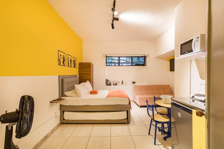 Acogedor Y Central  Loft En El Corazón De Laureles - Medellín