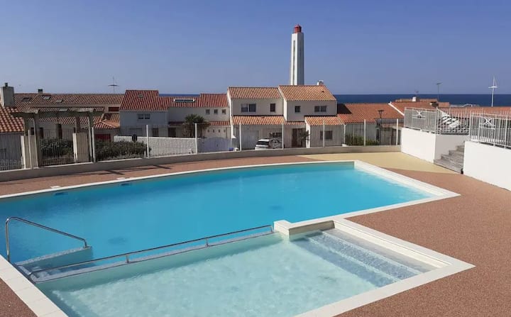 Au Pied Du Phare, T3 Avec Piscine - 레 사블르돌론느