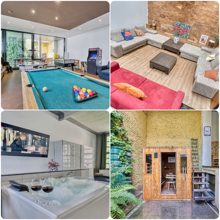 10/comenstay.be/ 660m2 Townhouse Gameroom+terrace+jacuzzi+sauna For Groups 35+pp - Brüssel Region, Belgien