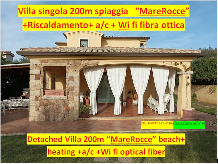 Villa Siman 200m Dal Mare+riscaldamento+fibra+wifi - Olbia