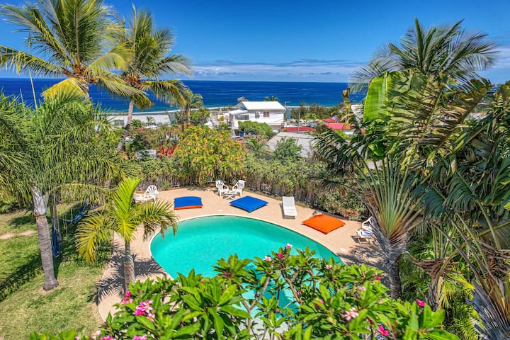 Petit Bungalow Créole 2p Avec Piscine - Saint-Leu