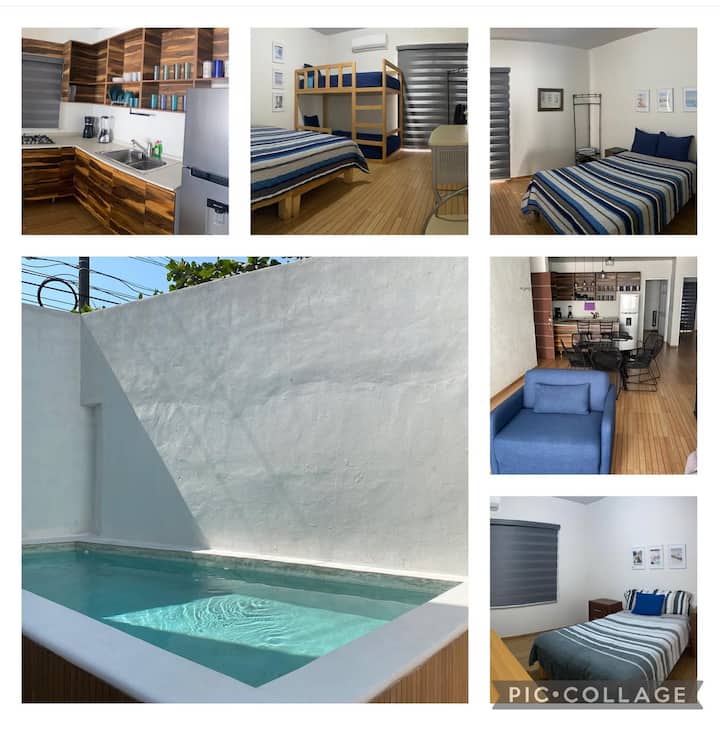 Ground Floor Apartment With Private Heated Pool. - Manzanillo