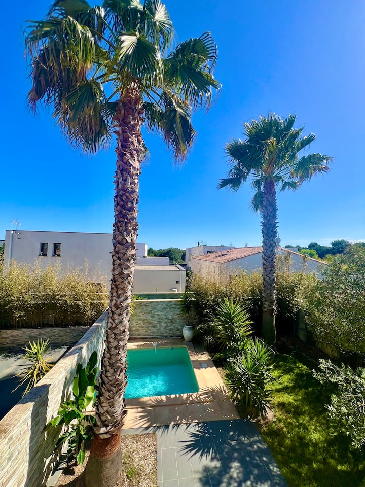 Maison Palmeraie T3 Avec Jardin Et Piscine - Palavas-les-Flots