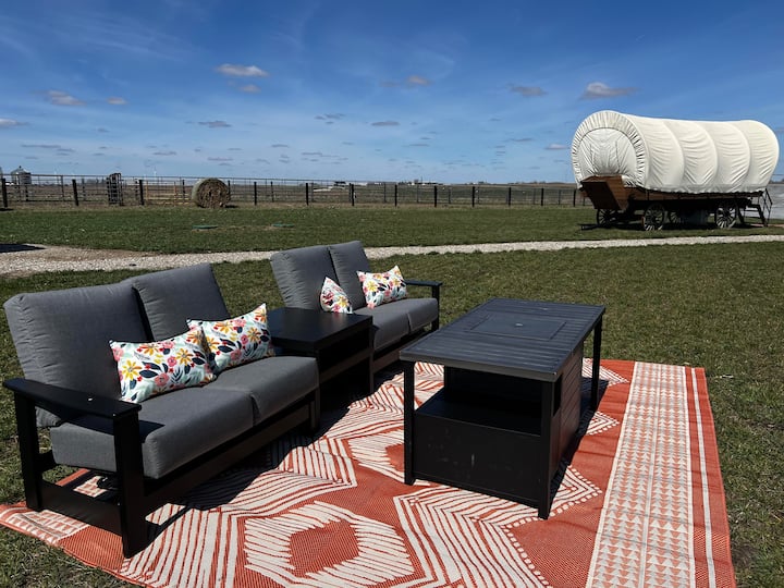 *Bison*covered Wagon Glamping*heat/ac - 布魯克林