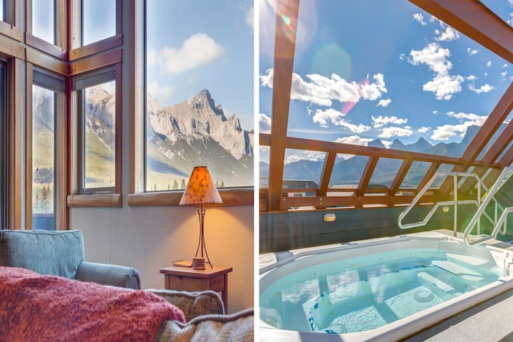 Stunning Mountain View Penthouse + Rooftop Hot Tub - Canmore