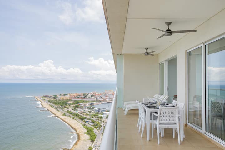 Luxury Apt+sea Front+ac+wifi+ Pool At Cartagena - Cartagena