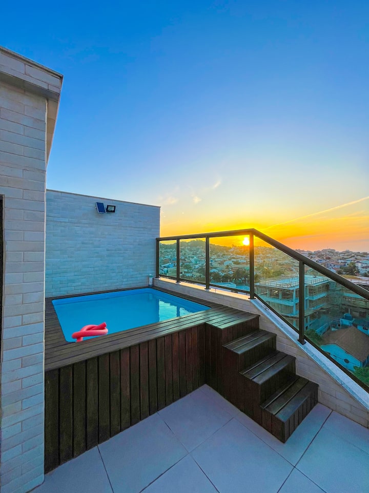 Cobertura Pé Na Areia-3 Suítes E Piscina Privativa - Arraial do Cabo