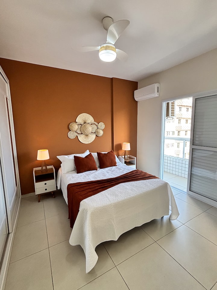 Charmoso Relaxante Varandao+wi-fi+tv Smart Samsung - Praia Grande