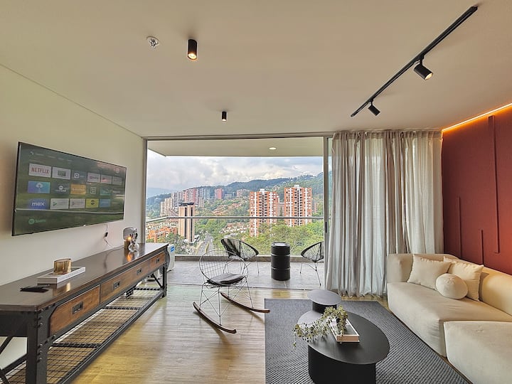 [C] Poblado Heights|16th Fl View|ac|spa|sauna - Medellín