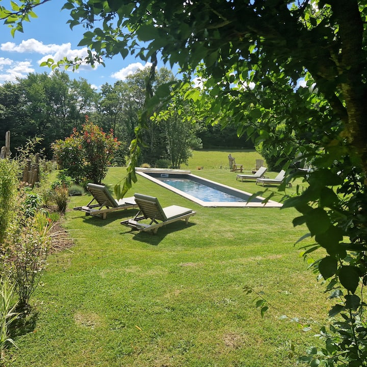 Charmante Maison De Campagne Avec Piscine - Sarthe