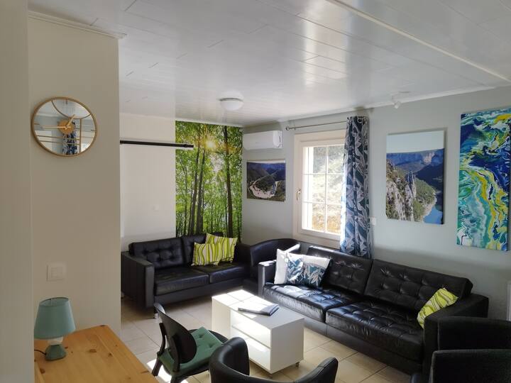 Villa Avec Airco, Piscine Chauffée Et Belle Vue - Les Vans